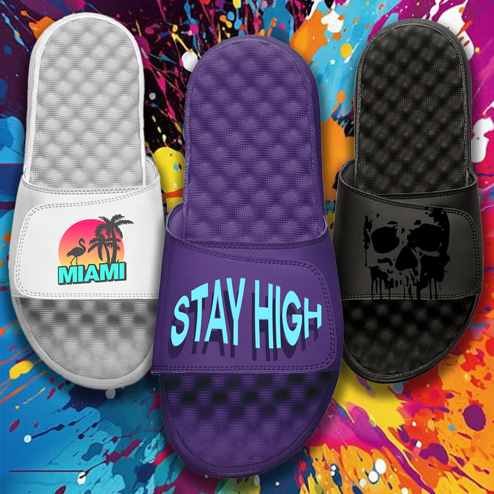 ISlide USA- Team Custom Slide Sandals with No Minimums or Set Up Fees